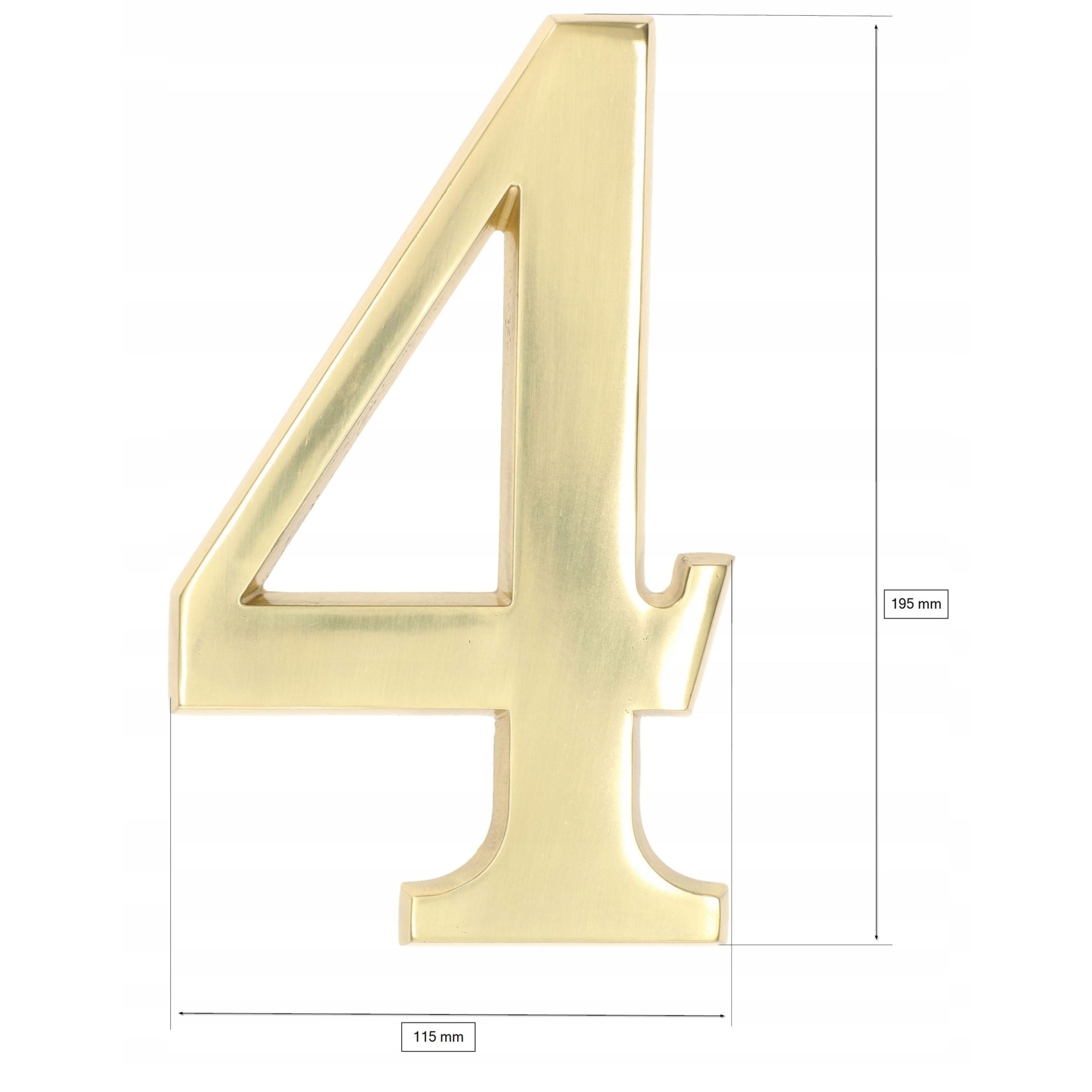 Numar pentru usa, Kotarbau, Alama, 20 cm, Auriu - eMAG.ro