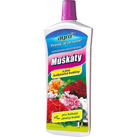 Ingrasamant lichid, Agro, Pentru muscate/flori de balcon, 1 l - eMAG.ro