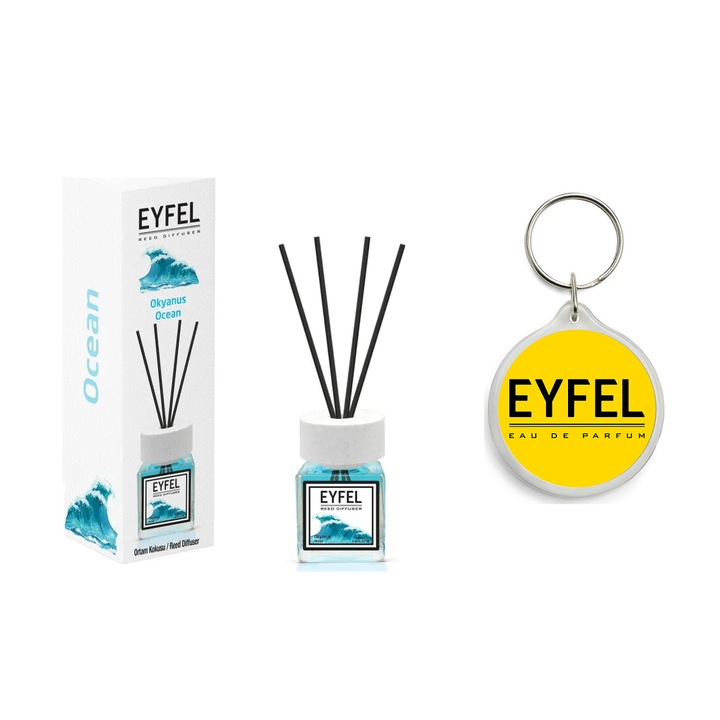 Set Odorizant De Camera EYFEL Ocean cu Breloc Eyfel - eMAG.ro