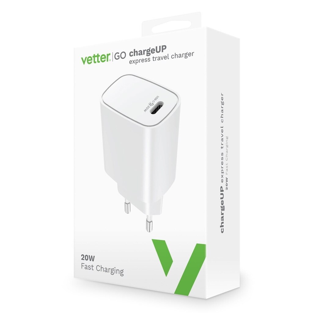 Incarcator retea Vetter Universal, USB Type C, 20W, White - eMAG.ro