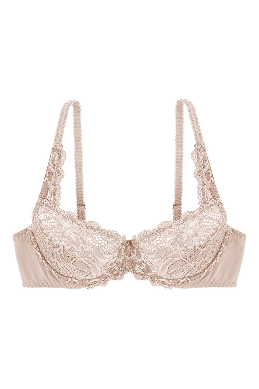 Dorina, Дантелен сутиен Angie с банели, Светлокафяв, 80C - eMAG.bg