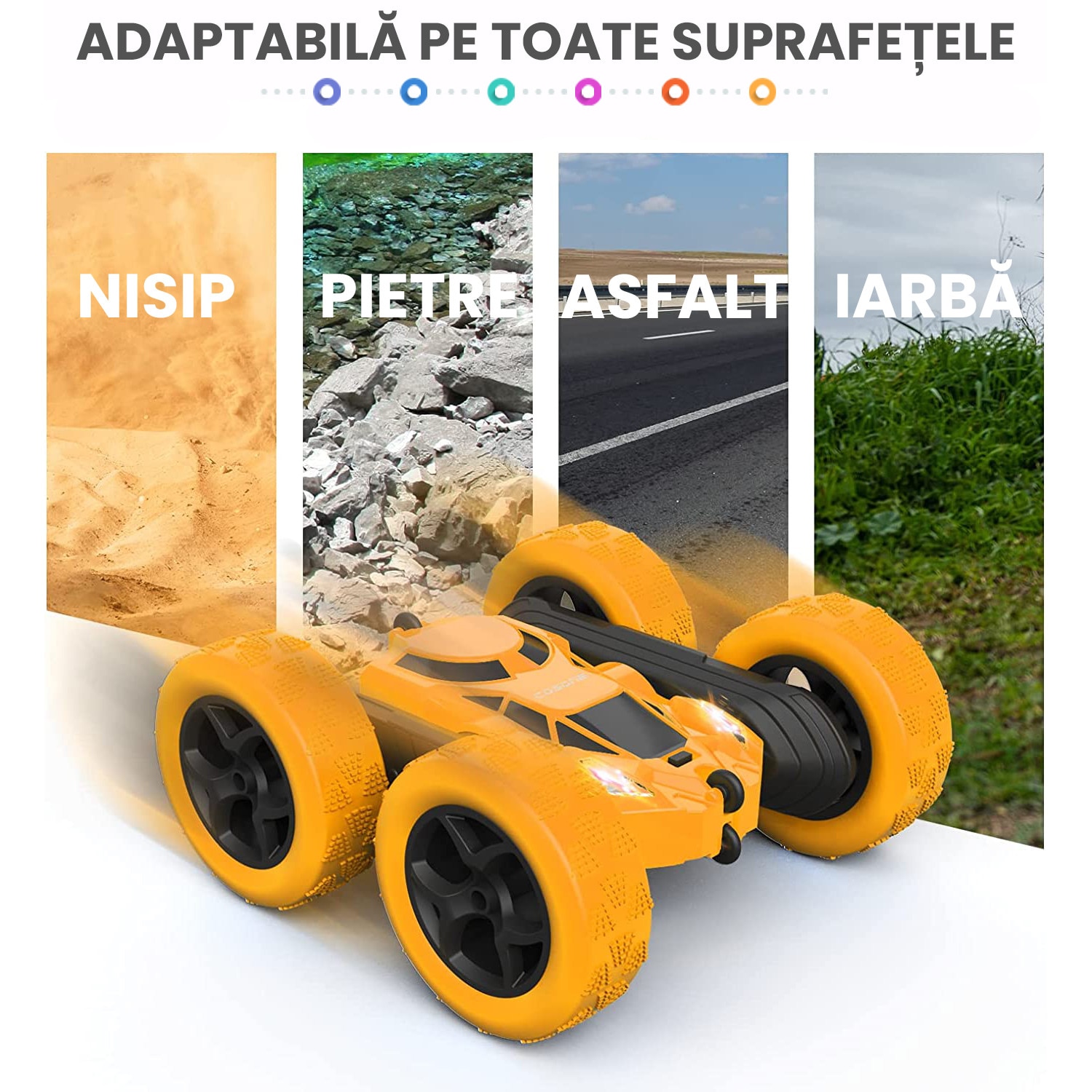 Masina cu telecomanda RC pentru copii, cascadorie, drift cu rotire la ...