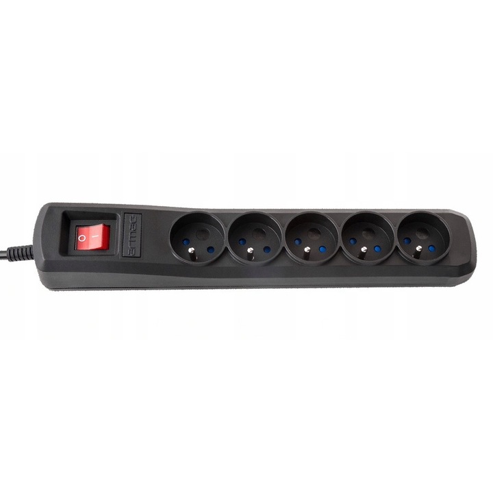 Prelungitor R5, Armac, 5 prize, 5 m, Negru - eMAG.ro