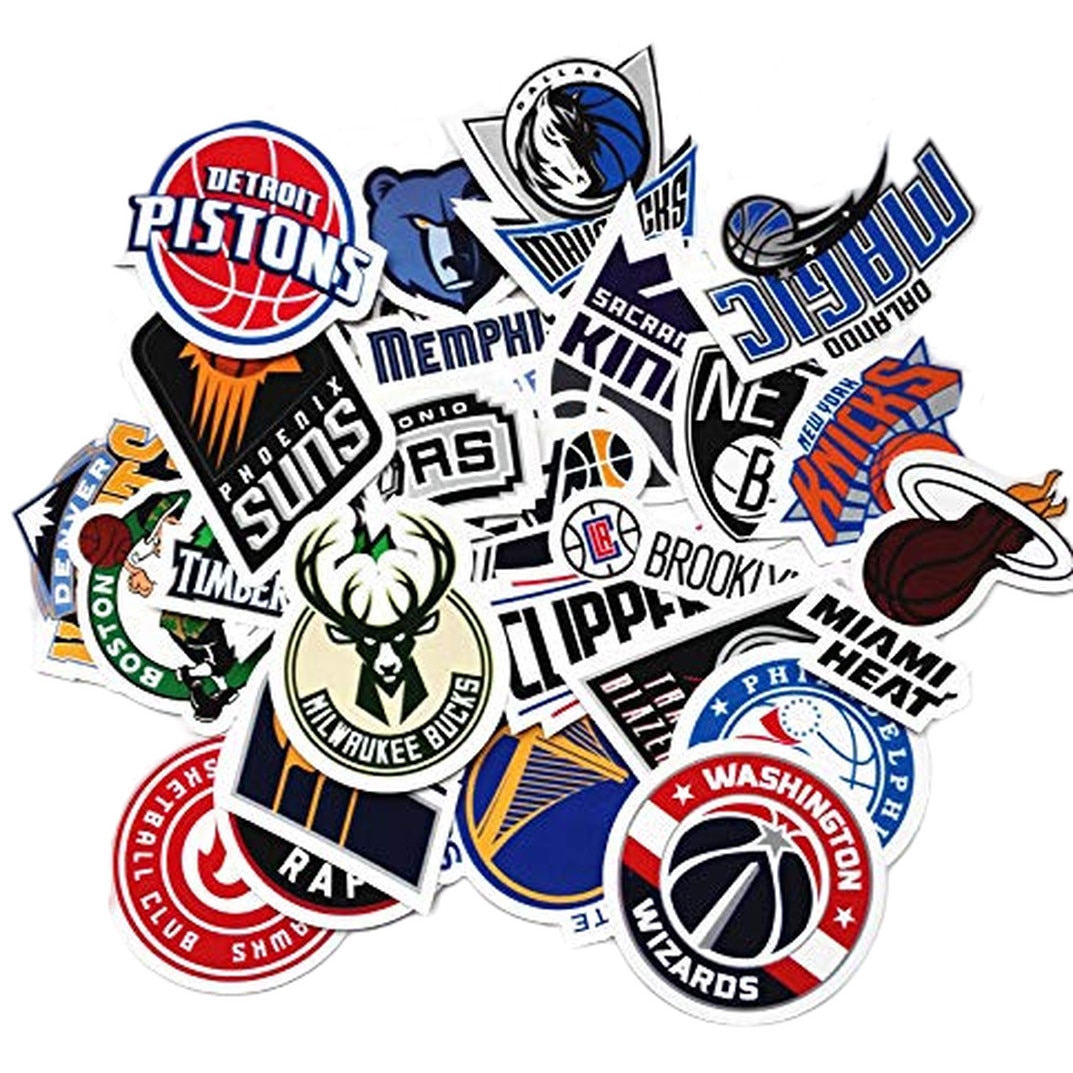 Set Stickere 32 bucati Waterproof Pvc, NBA basketball All Stars, 5 cm ...