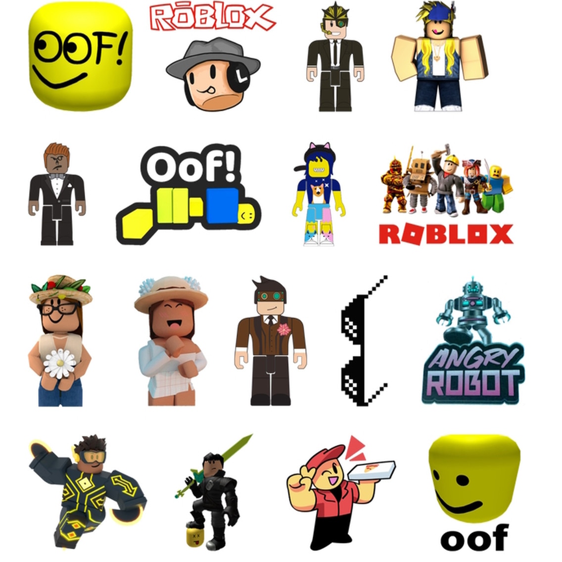 Set Stickere 54 bucati Waterproof Pvc, Animatie, Gaming Roblox, 7 cm ...