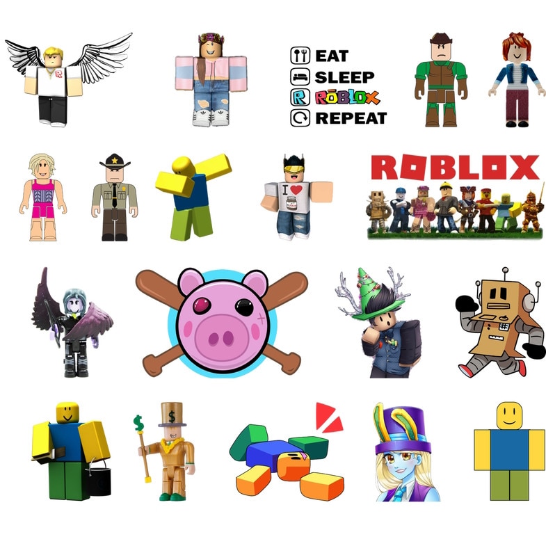 Set Stickere 27 bucati Waterproof Pvc, Animatie, Gaming Roblox, 7 cm ...