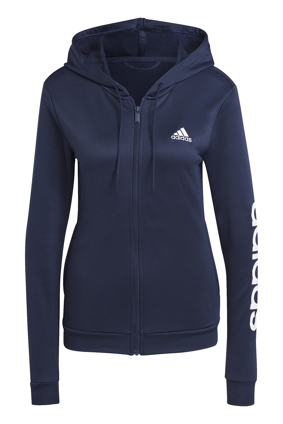 adidas Sportswear, Trening cu logo Linear, Albastru marin, L - eMAG.ro