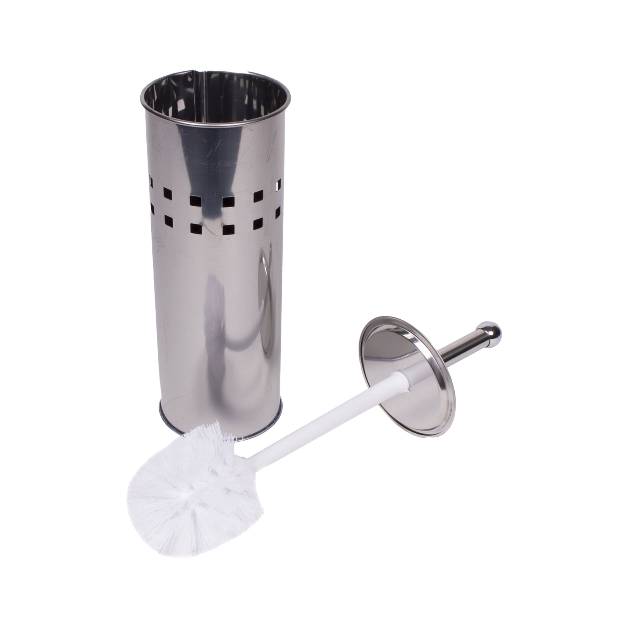 Perie WC cu suport din inox, Benson, 27 x 9.5 cm, 85273 - eMAG.ro