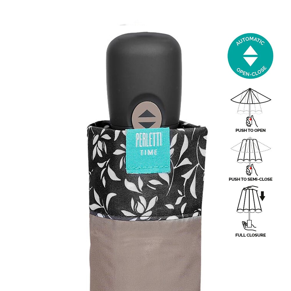 Umbrela Automata Open-Close Perletti Time 26320, Pentru Femei, Bej - eMAG.ro