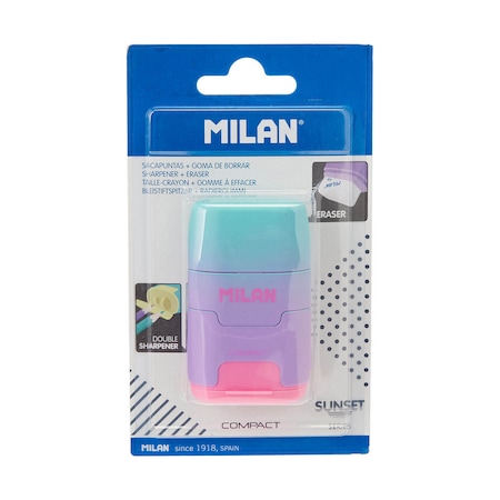 Ascutitoare cu radiera, Milan, Roz - eMAG.ro