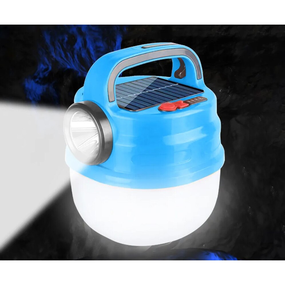 Lanterna Solara LED 80W, Lumina Frontala si Inferioara, 6 Moduri de ...