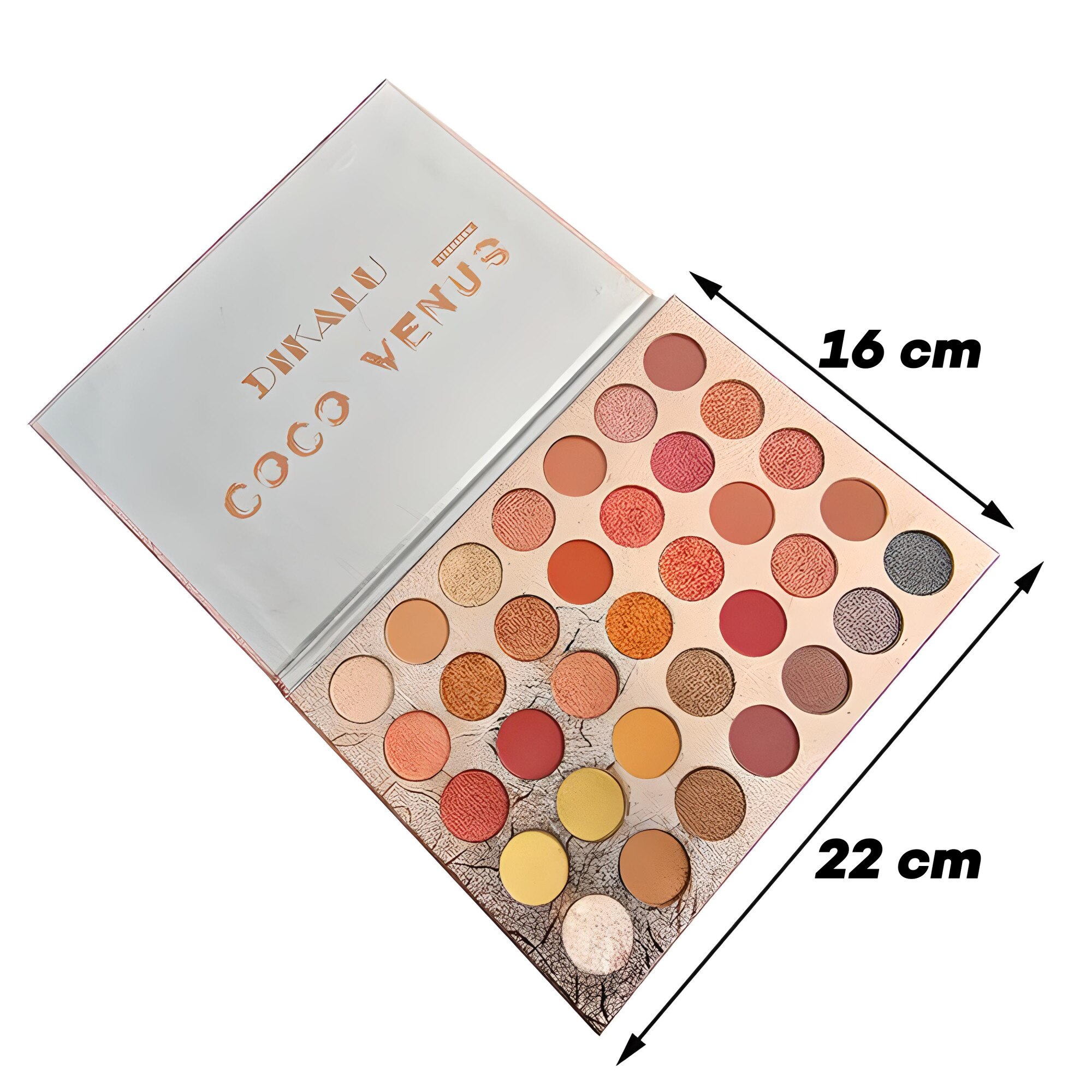 Paleta de fard de pleoape, 35 de culori, mat, perlat, fard cu sclipici ...