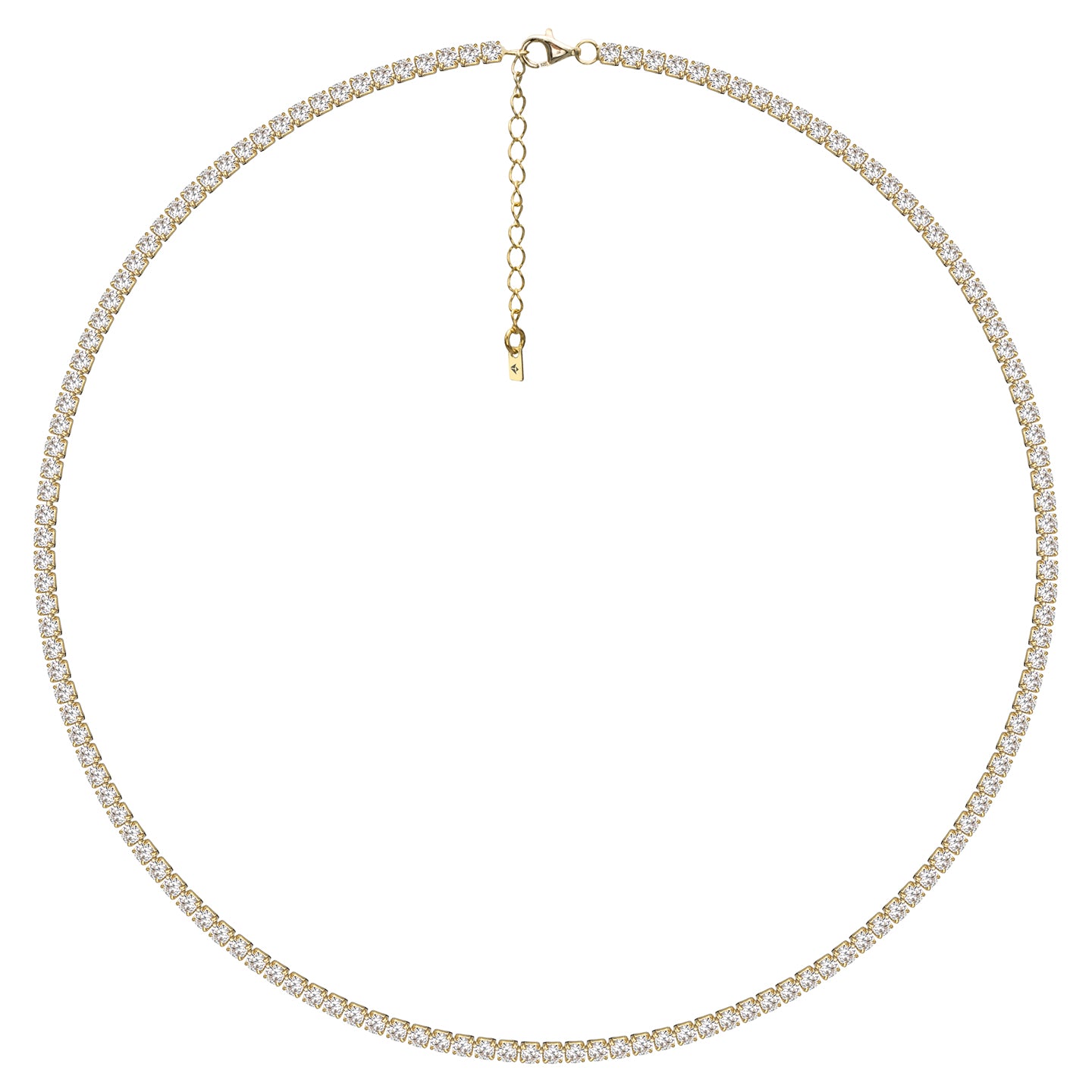 Lantisor Tennis, Loor, argint 925, Shine Like No Other, placat aur ...