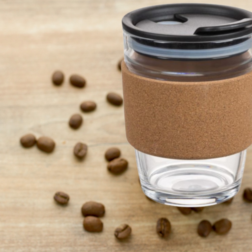 Cana de Voiaj CSD, din sticla cu protectie termica de pluta pentru ...