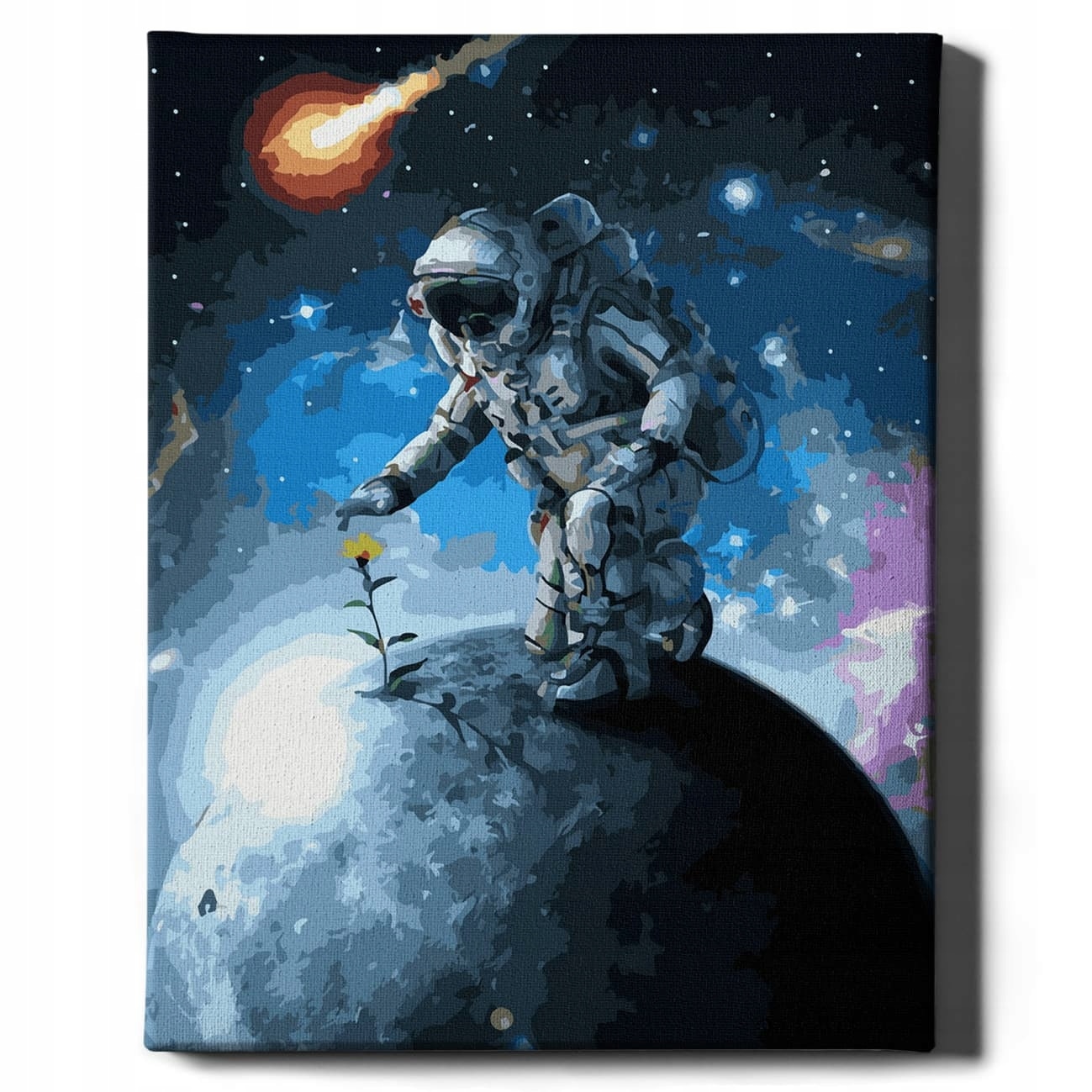 Комплект за рисуване по номера, Астронавт на планетата, 40 х 50 см ...