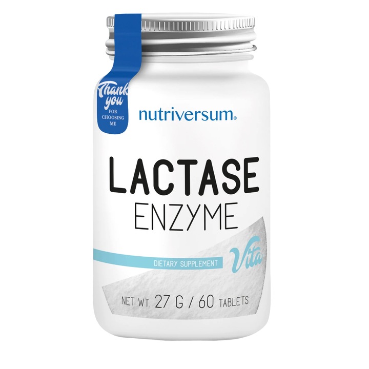 Supliment alimentar, VITA Lactase Enzyme, Nutriversum, 60 tablete - eMAG.ro