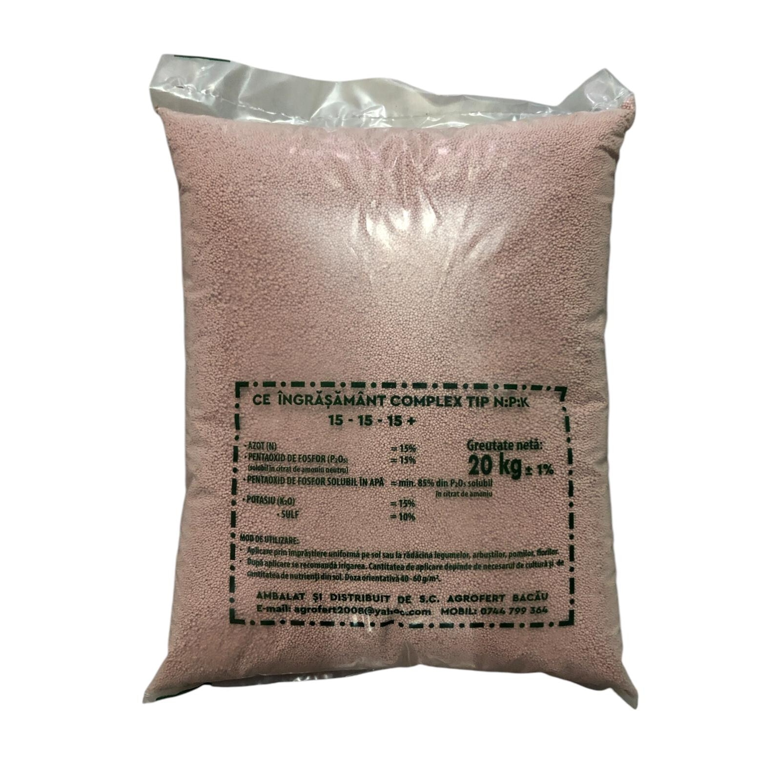 Ingrasamant Complex Tip N:P:K 15 15 15+S+Mgo, 20 kg - eMAG.ro