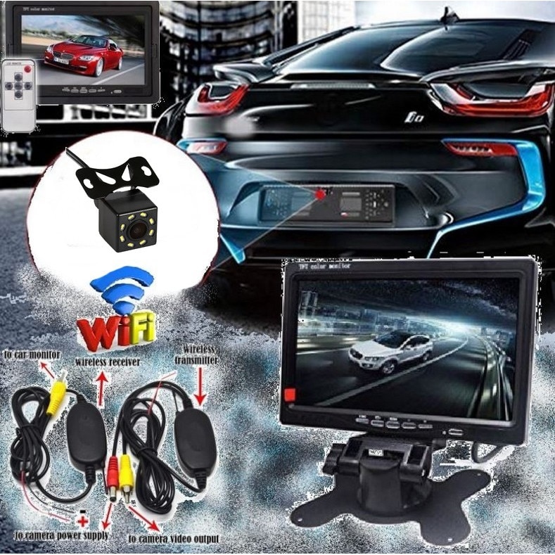 Monitor Auto 7 Inch Telecomanda Si Suport Reglabil Pt Tetiera Si Plansa ...