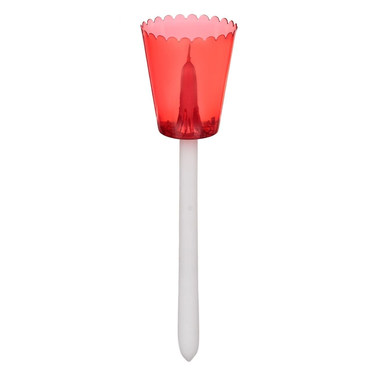 Pahar rosu plastic protectie pentru lumanare de Paste, 11 cm - eMAG.ro