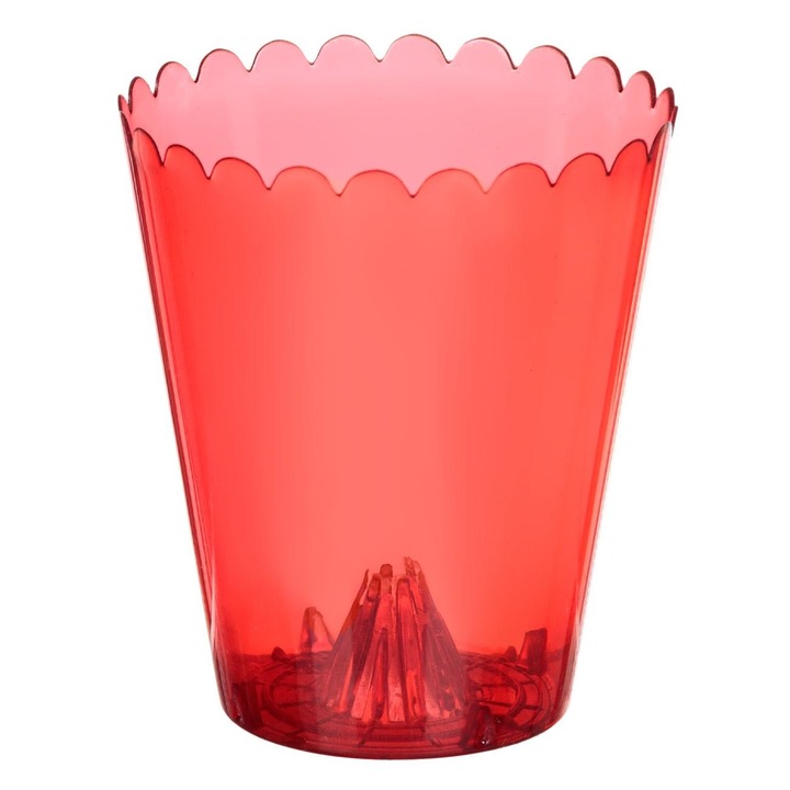 Pahar rosu plastic protectie pentru lumanare de Paste, 11 cm - eMAG.ro
