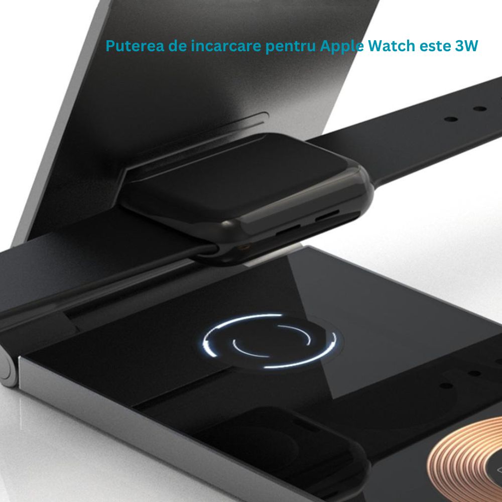 Incarcator Wireless QI Fast Charge Magsafe 30W, RiKbo®, Pliabil ...