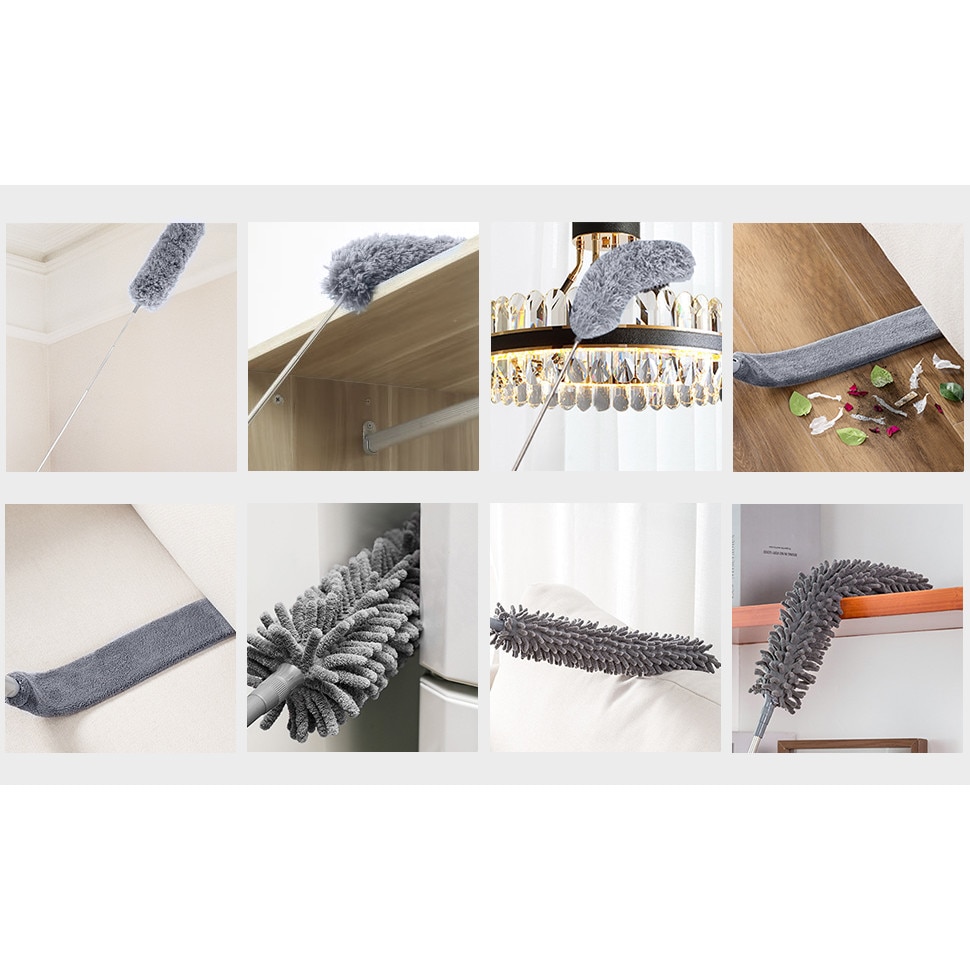 Pamatuf pentru praf microfibra, telescopica, metalica, 3 capete, 80/250 ...