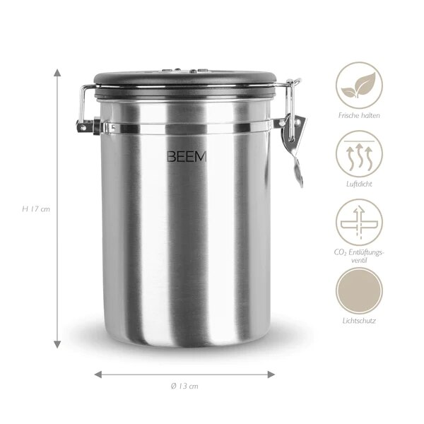 Recipient pentru cafea BEEM, capacitate 1.9 l, inchidere ermetica ...