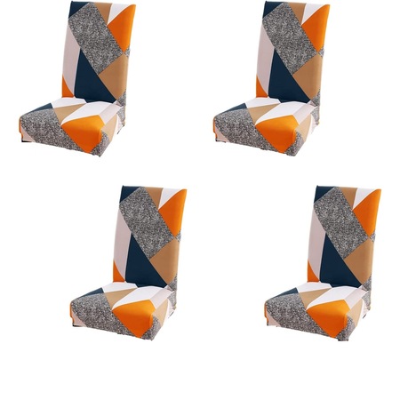 Set 4 huse pentru scuane, JRing, Poliester, Elastice, Multicolor - eMAG.ro