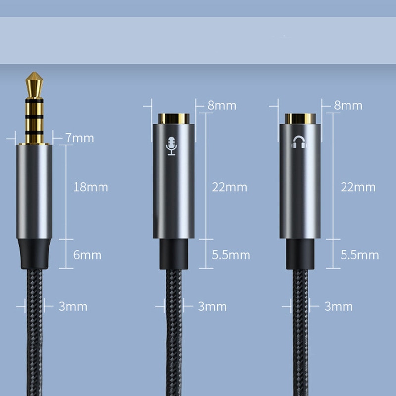 Kábel Audio Splitter Jack 3,5 mm, 30 cm, CeruleTree - eMAG.hu