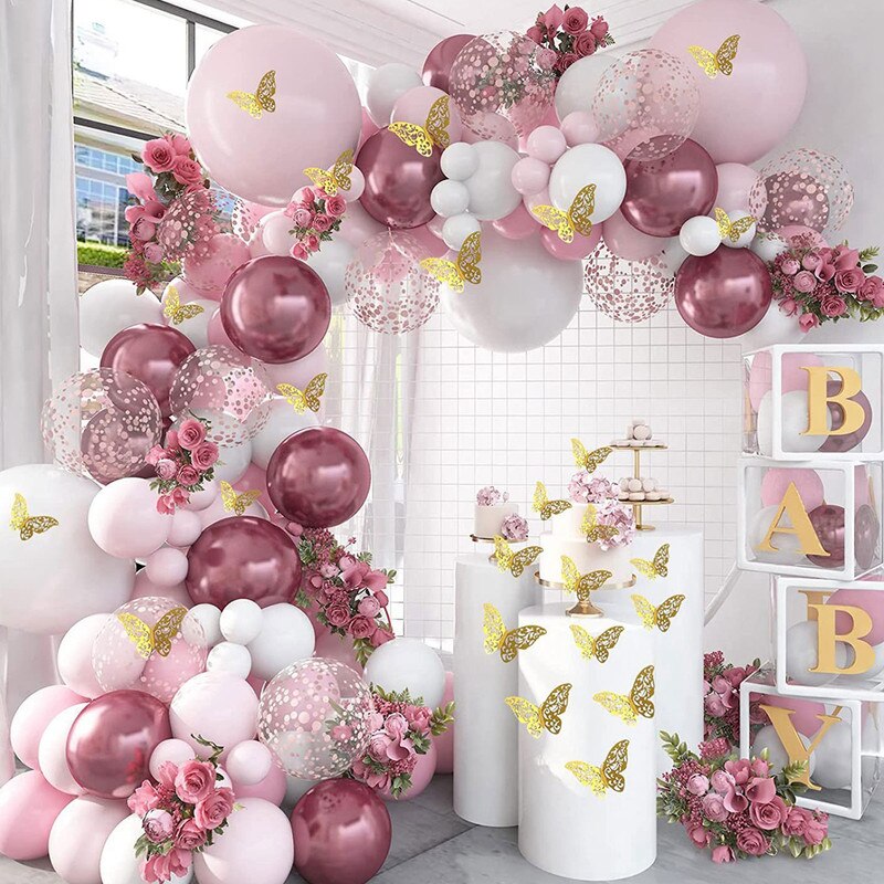 Set 129 baloane aranjamente tip arcada, CeruleTree, Latex, Multicolor ...