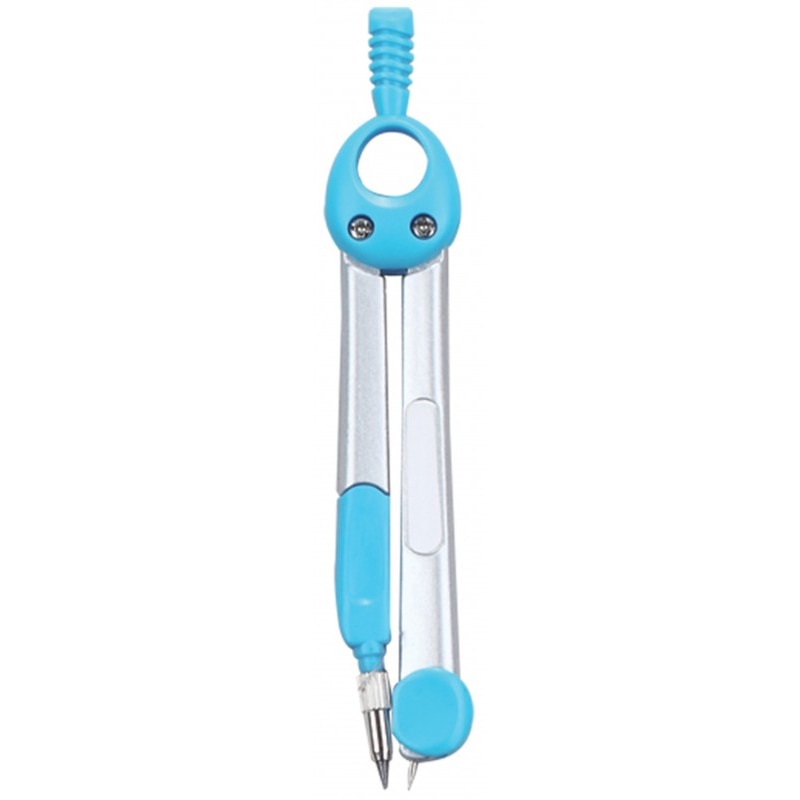 Compas metalic cu mina, KeyroadJelly Bean, safety, albastru - eMAG.ro