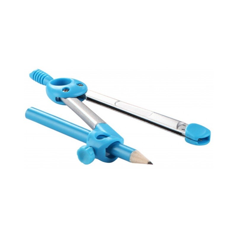 Compas metalic cu mina, KeyroadJelly Bean, safety, albastru - eMAG.ro