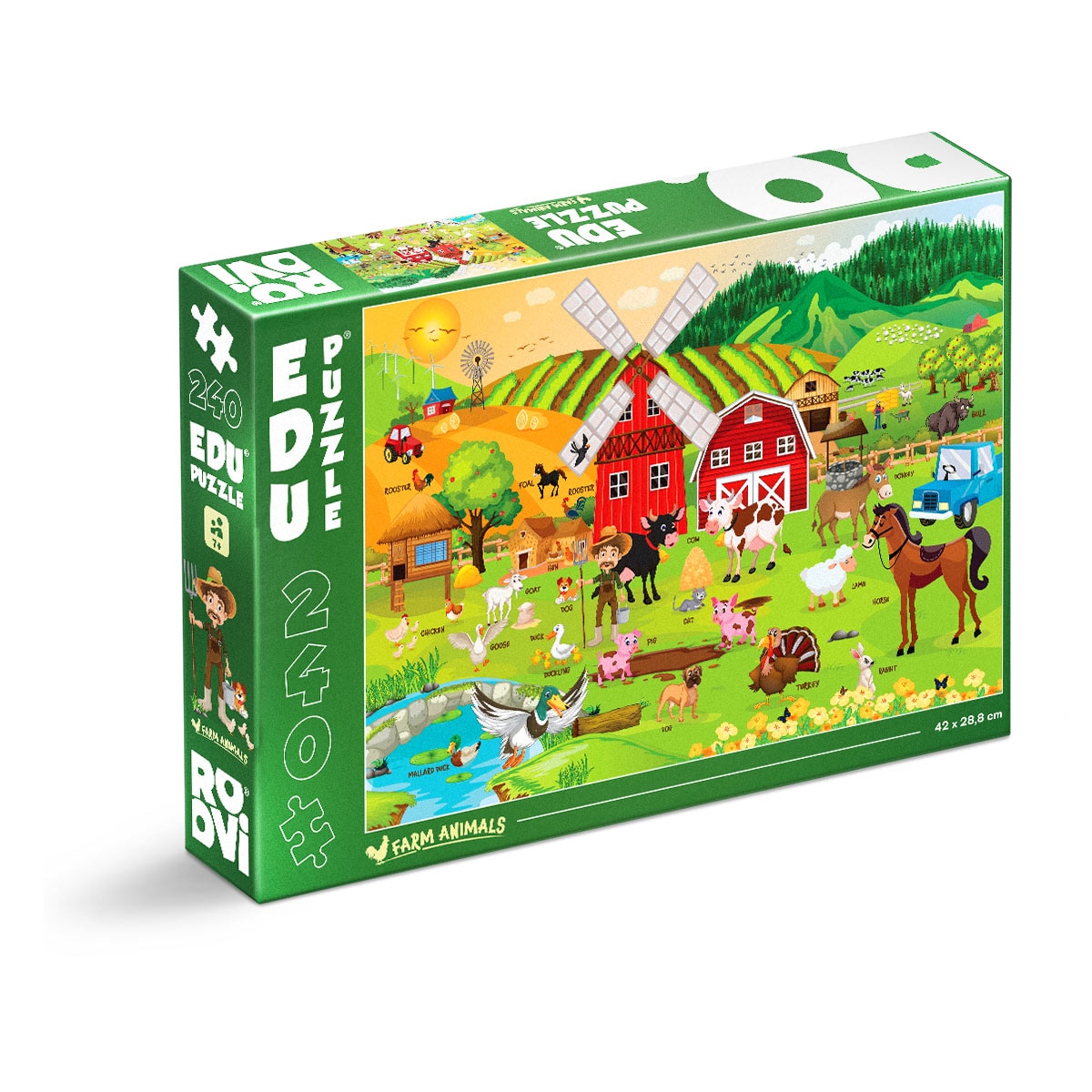 Puzzle ROOVI Edu Farm Animals 240 piese - eMAG.ro