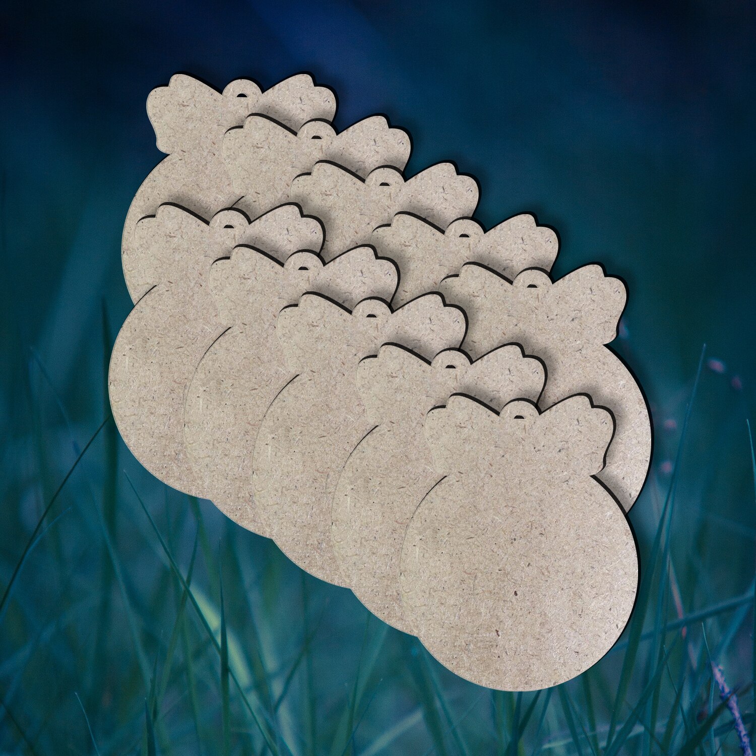 Set blank forma globuri, Inedit Print, BG95, MDF, 10 cm, 10 bucati ...