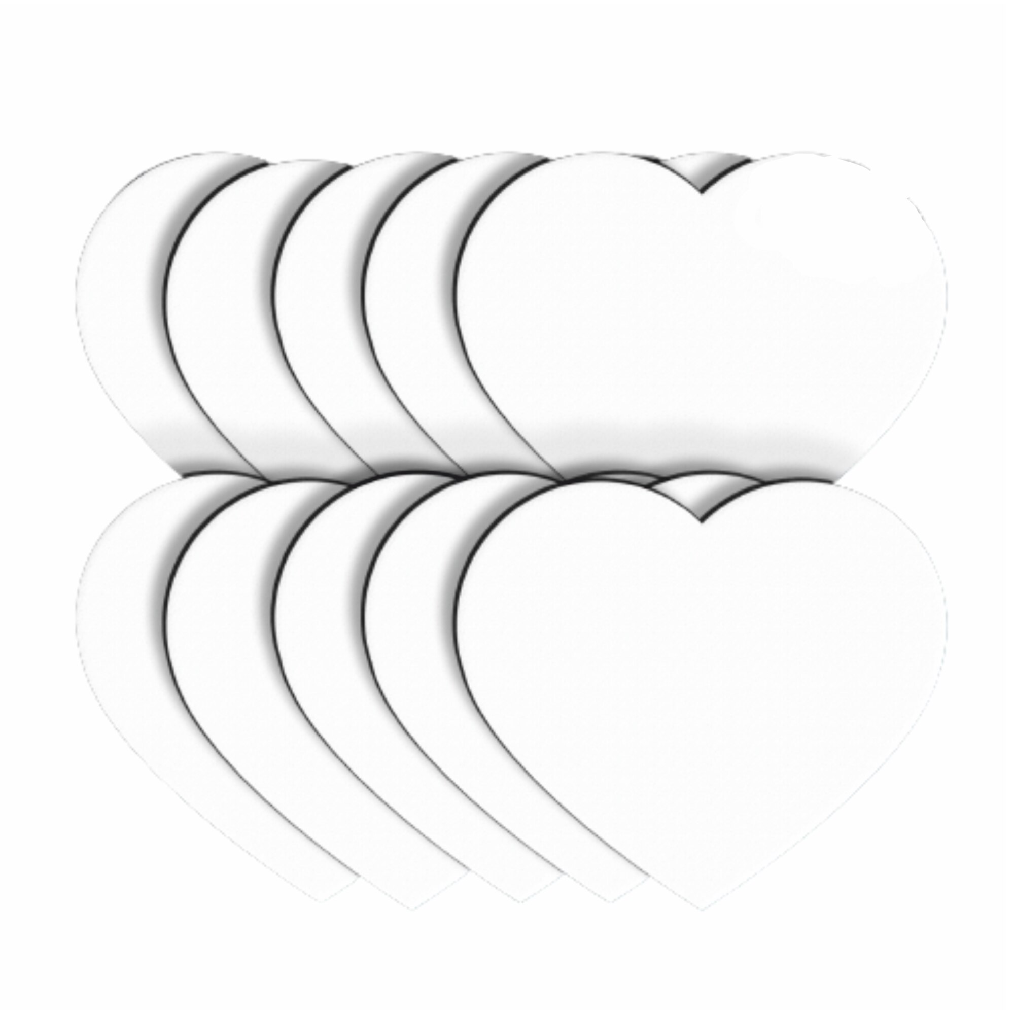 Set blank forma inima, Inedit Print, BMP2, MDF, 20 cm, 10 bucati - eMAG.ro