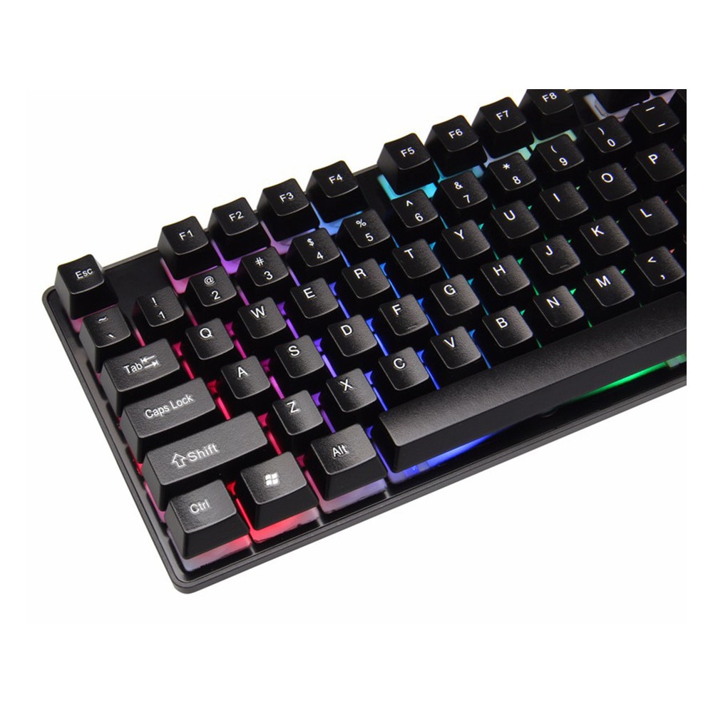 Tastatura Gaming cu iluminare LED RGB, Calitate superioara, Interfata ...