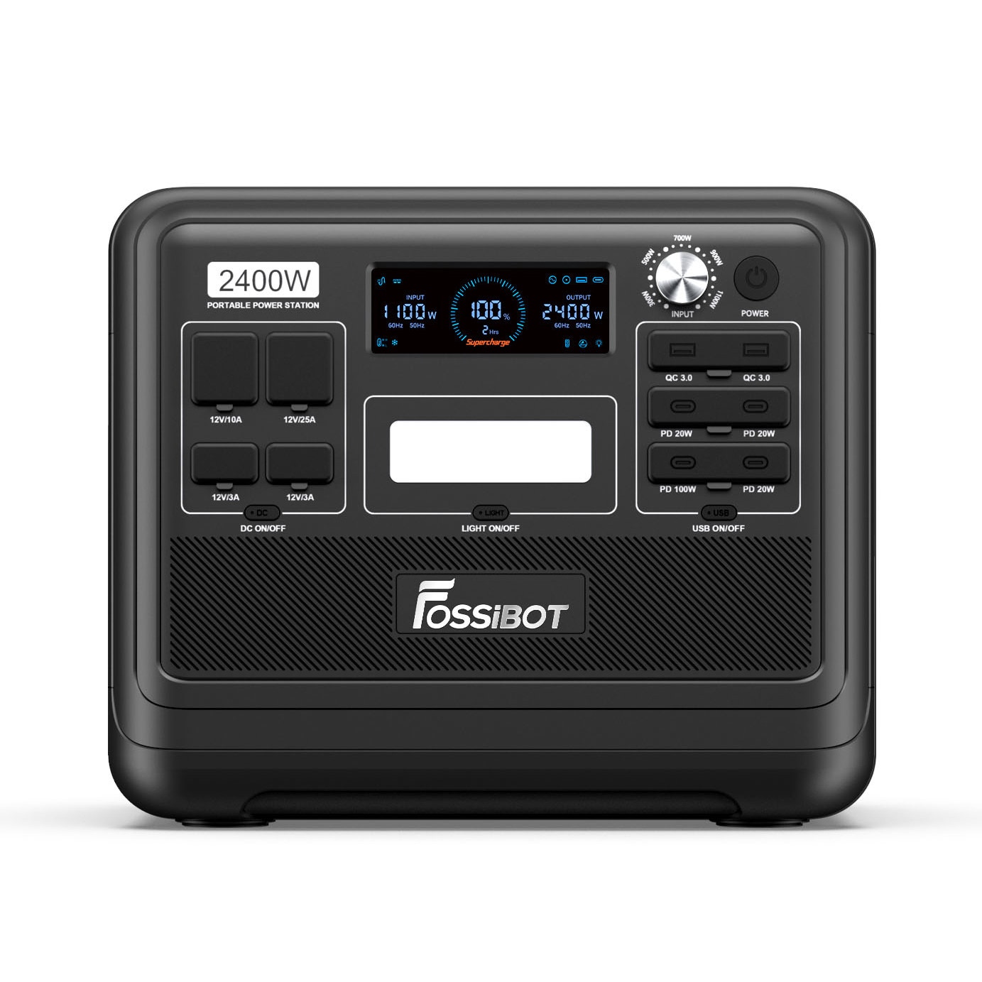 Acumulator solar F2400, Fossibot, 2400W, 30000mAh, Negru - eMAG.ro