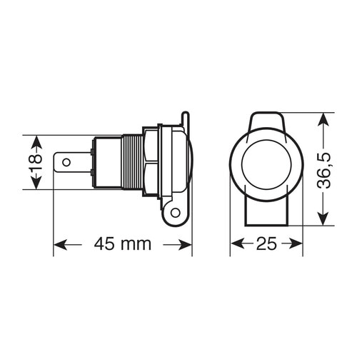 Priza bricheta DIN 12/24V, Moto - Lampa - eMAG.ro
