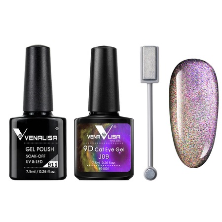 Set Galaxy 9D Cat Eye, Venalisa, magnet doua capete, oja semipermanenta ...