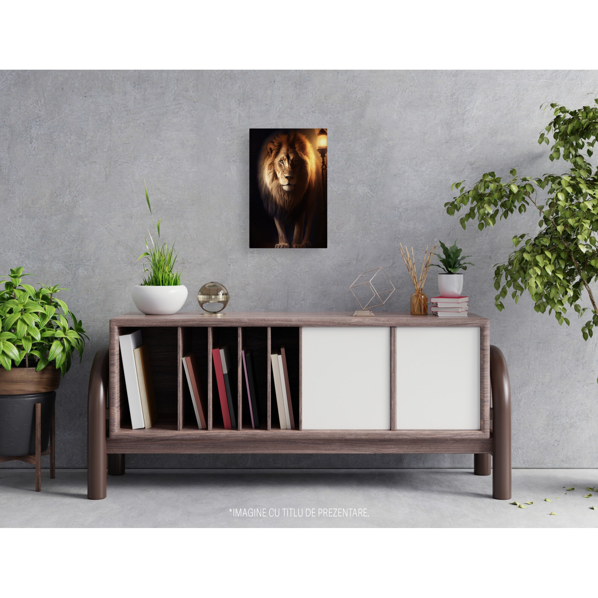 Tablou Canvas Regele Junglei, Leu, Animal Salbatic, In Lumina ...