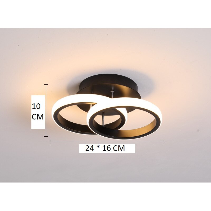 Lustra LED, Tip Plafoniera Led MMASEL, Rama Neagra, Calitate Premium ...