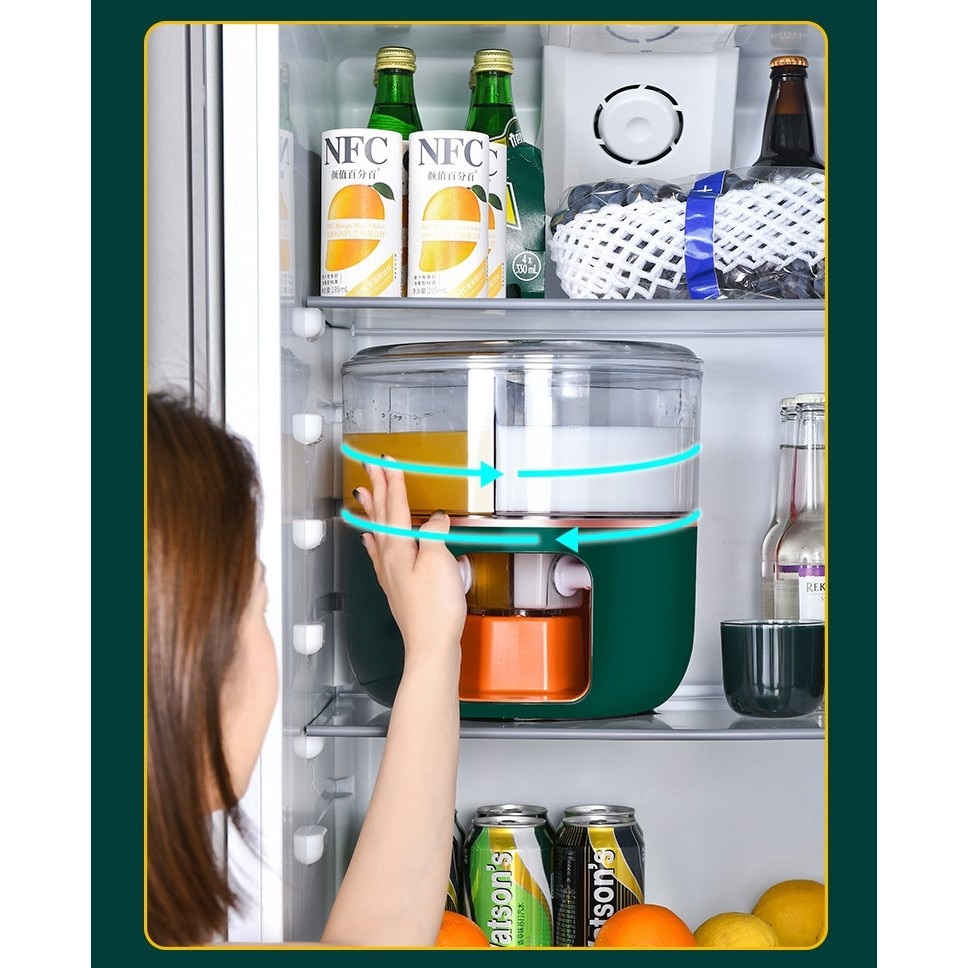 Dozator de apa Flippy, 3 compartimente rotative, capacitate mare de 6l ...