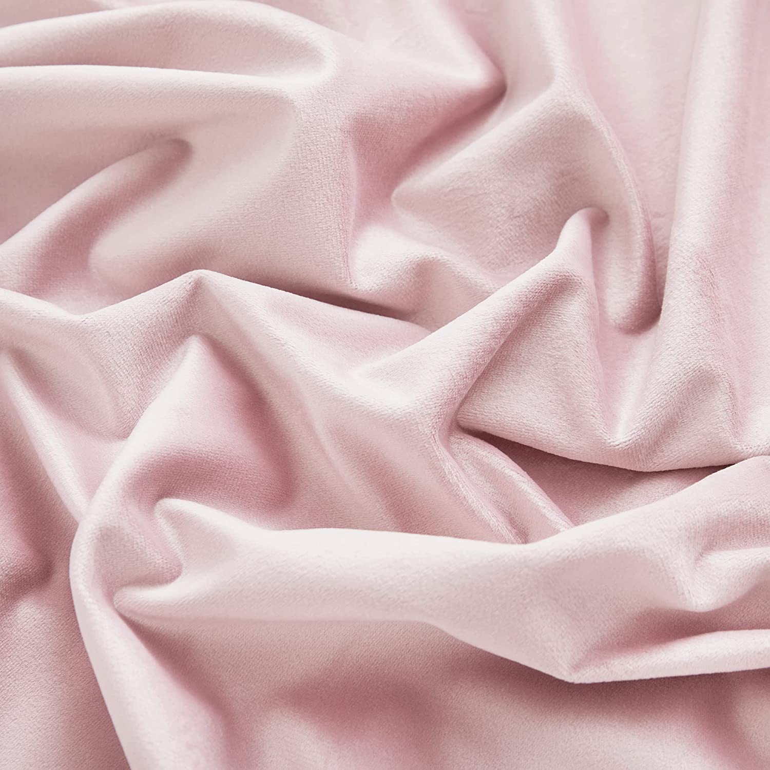 Set doua draperii catifea San Marco, roz, lucrata pe rejansa wave ...