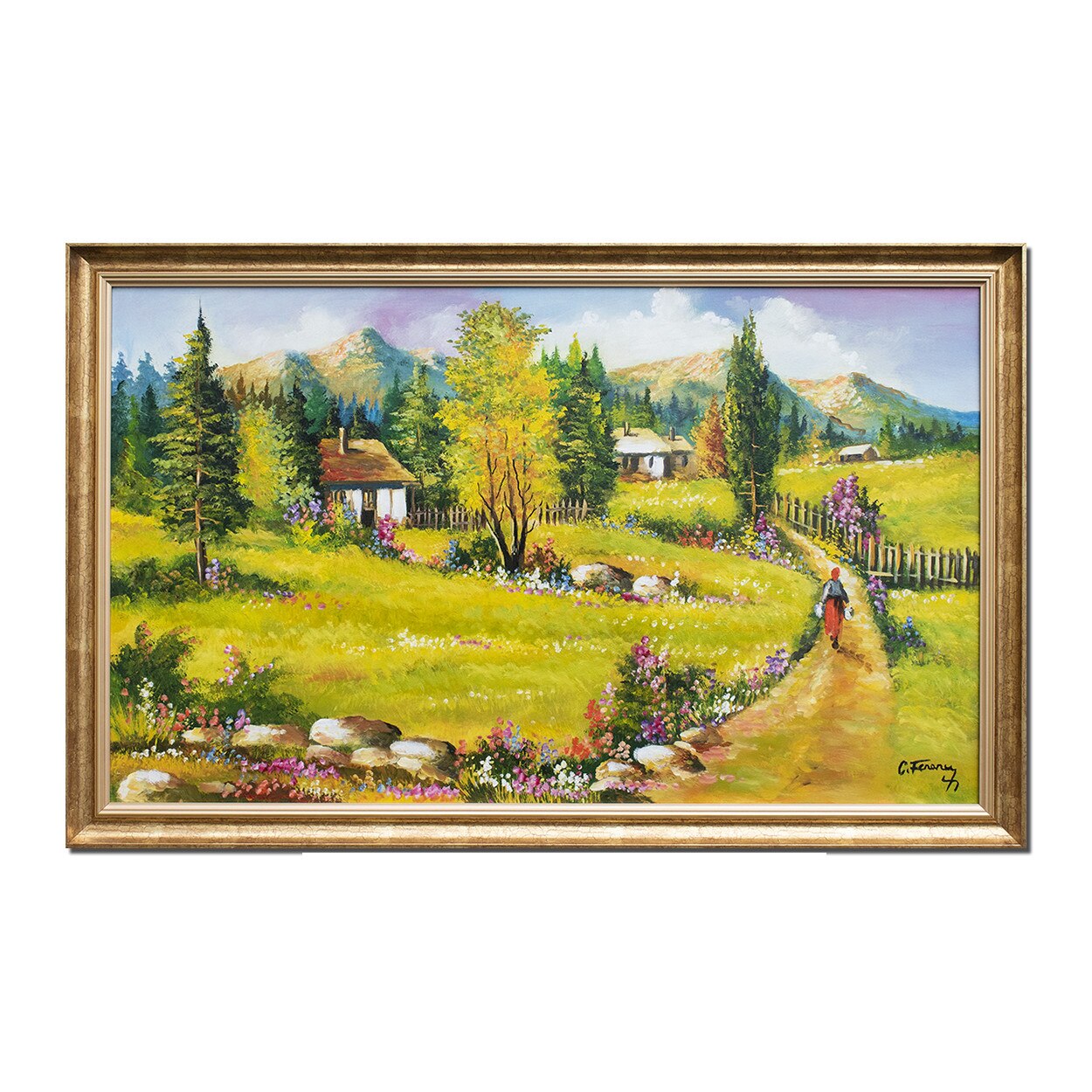 Tablou pictat manual inramat living, dormitor Artnova, Amintiri din ...