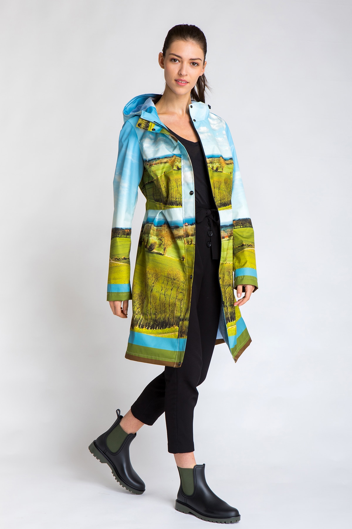 Trenci dama, Code:rain, Impermeabil, Poliester/ Poliuretan, Multicolor ...