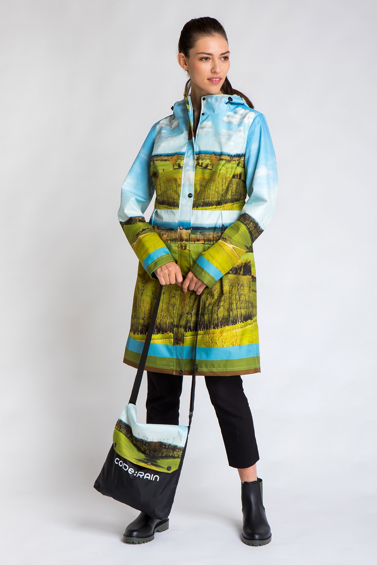 Trenci dama, Code:rain, Impermeabil, Poliester/ Poliuretan, Multicolor ...
