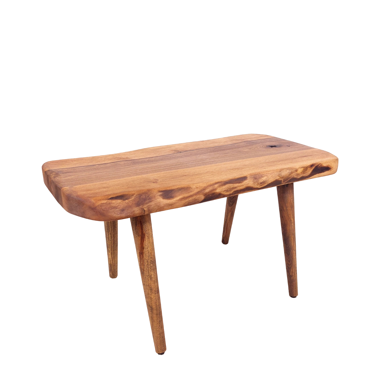 Masuta cafea blat lemn masiv din nuc, cu picioare lemn, model 820133 ...