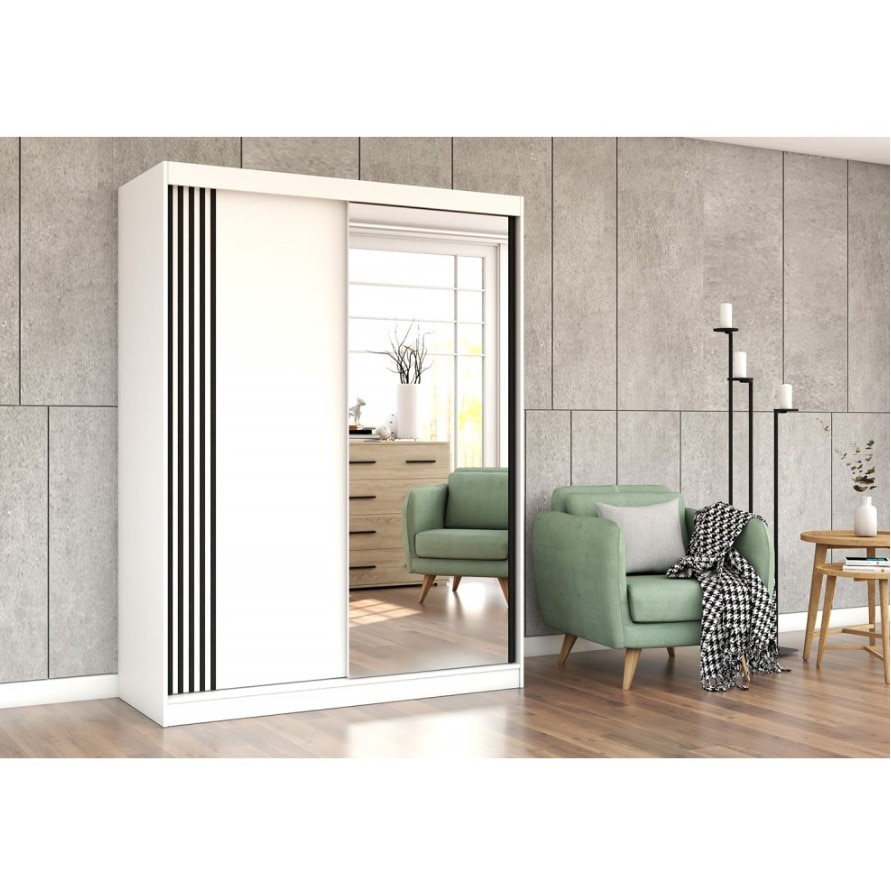 Dressing Vista, 07, alb, 150x200x61 cm, Usi culisante - eMAG.ro