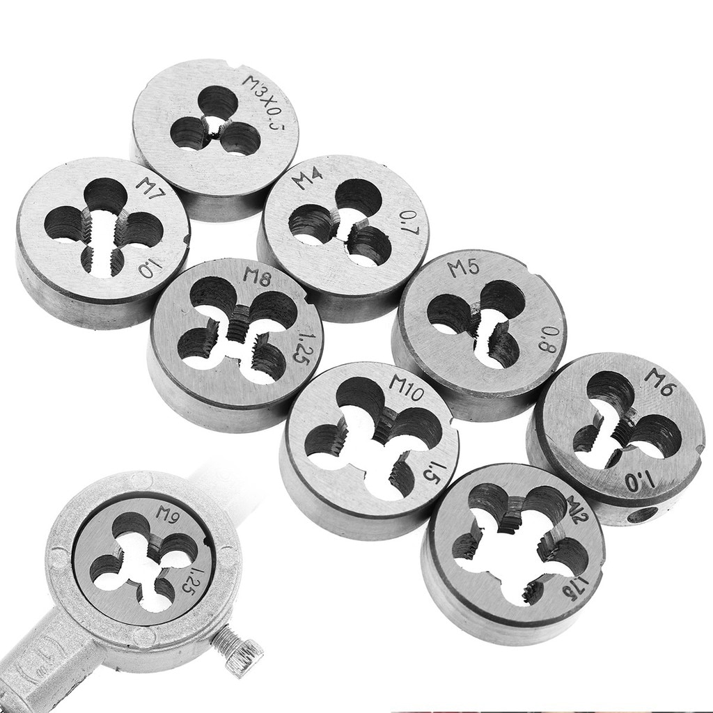 A készlet 20 db M3-M12 matricát és 3-12 mm-es menetfúrót tartalmaz ...