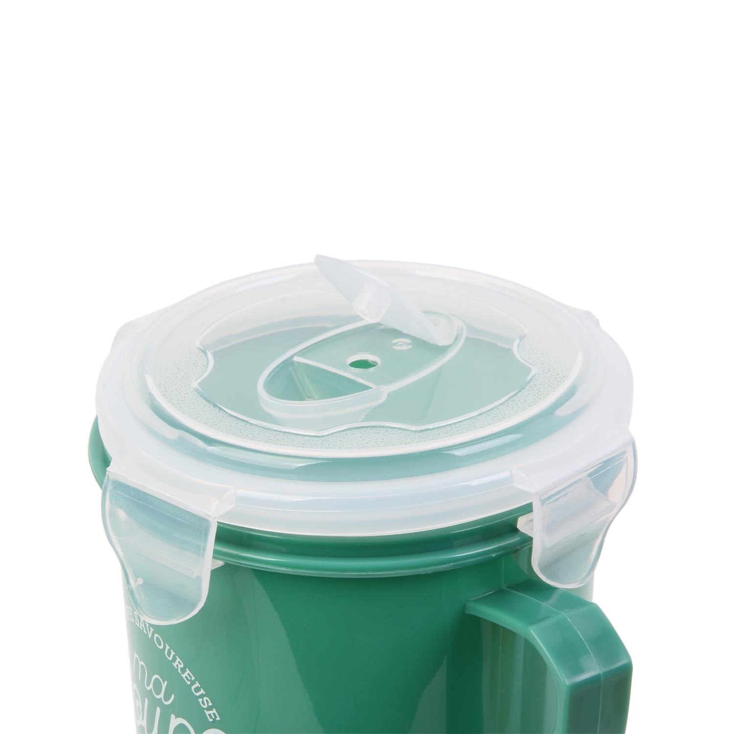 Чаша за супа с капак, 65 cl, зелена - eMAG.bg